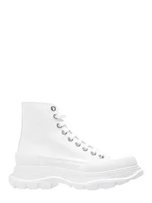 Alexander McQueen Tread Slick Lace-up Boots - White