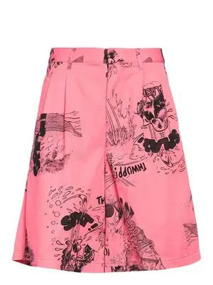 Comme Des Garçons Graphic Print Shorts - Pink