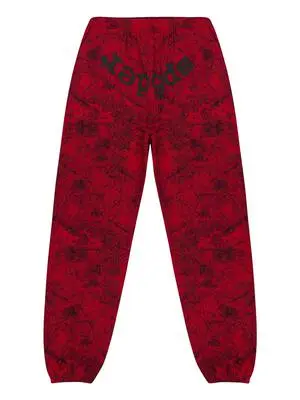 SP5DER Og Tree Camo Sweatpant - Red