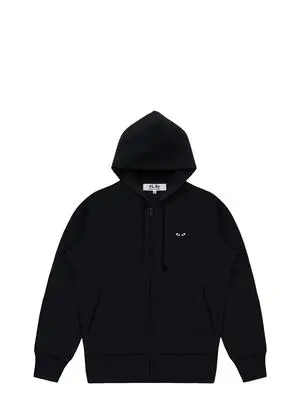 Play Comme Des Garcon Zip-up Sweatshirt - Black