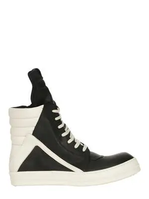 Rick Owens Lido Geobasket High Top Sneakers - Black