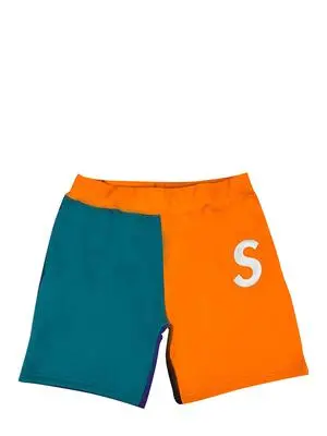 Supreme Logo Colorblocked Sweatshort - Orange