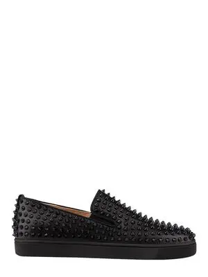 CHRISTIAN LOUBOUTIN Roller Boat Flat - Black