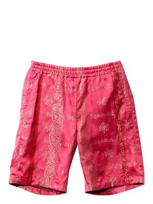 Needles Cupra Sateen Flower Basketball Shorts - Pink
