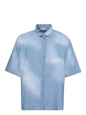 Acne Studios Stamp Logo Button-up Shirt - Blue