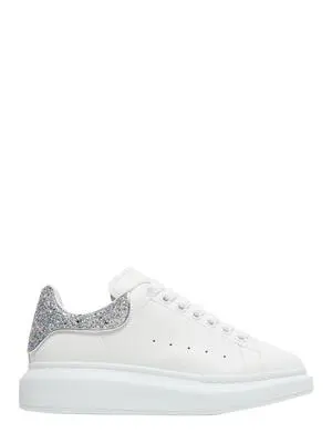 Alexander McQueen Oversized Sneaker With Glitter Detail - White
