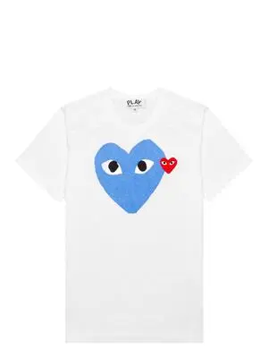 Play Comme Des Garcon Colored Heart Tee - Blue