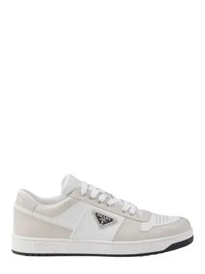 Prada Downtown Leather Sneakers Grey