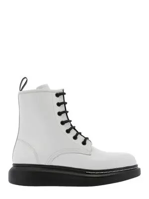 Alexander McQueen Hybrid Lace-up Boots - White