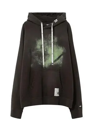 Mihara Yasuhiro Smiley Face Printed Hoodie - Black