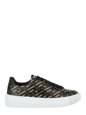 Versace Greca Low Monogram Sneakers - Black