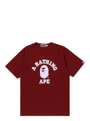 A BATHING APE College Heavy Weight Tee - Red