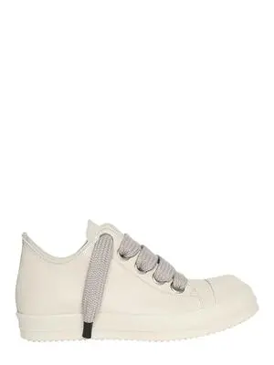 Rick Owens Lido Jumbo Laced Low Sneakers - White