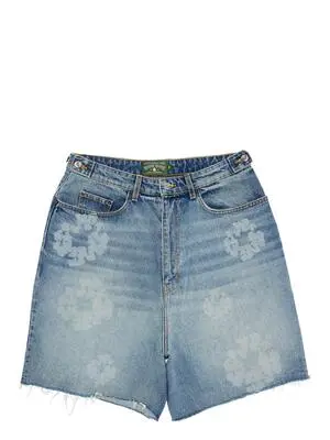 DENIM TEARS Laser Wreath Denim Short - Blue