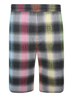 Givenchy 4g Plaid Bermuda Shorts - Multicolor