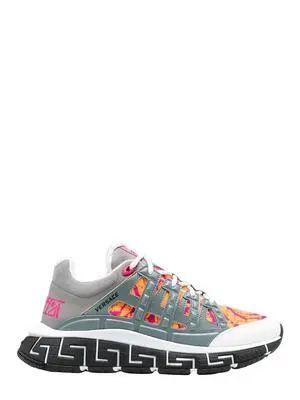 Versace Trigreca Barocco Print Sneakers - Grey