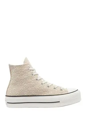 CONVERSE Chuck Taylor All Star Platform High 'broderie - Cream