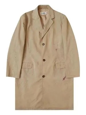 MAISON MARGIELA Paint Splatter Trench Coat - Tan