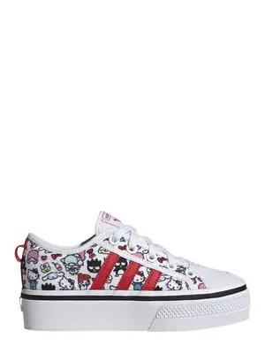 Adidas Hello Kitty X Nizza Platform J 'hello Kitty And Friends' Sneakers - White