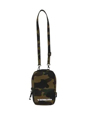 A BATHING APE 1st Camo Cordura Phone Shoulder Bag - Green