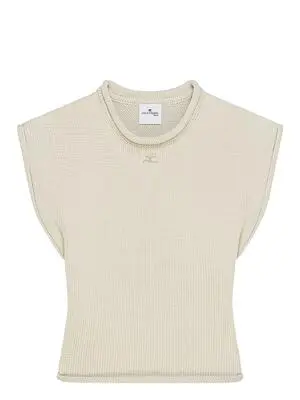 COURREGES Sleeveless Tank Top - Brown