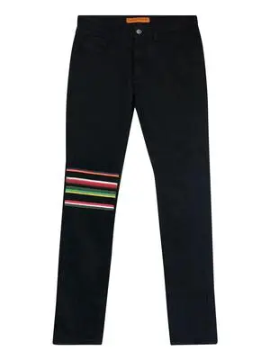 Raf Simons X Sterling Ruby Stripe Patch Jeans - Black