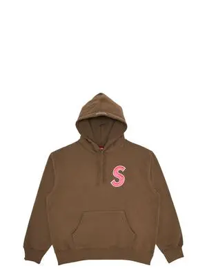 Supreme S Logo Hooded Sweatshirt - Brown