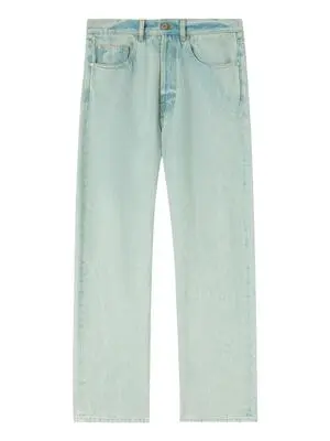 Palm Angels Overdyed Logo Denim Pants - Green