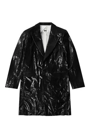 MAISON MARGIELA Leather Look Coat - Black