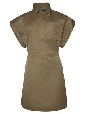 Bottega Veneta Gabardine Shirt Dress - Tan