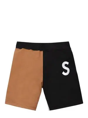 Supreme Logo Colorblocked Sweatshorts - Black