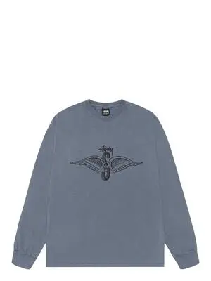 StÜssy Skull Wings Long-sleeve Tee - Blue