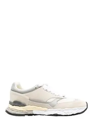 Mihara Yasuhiro George Og Sole Mixed Material Low Top Sneakers - White