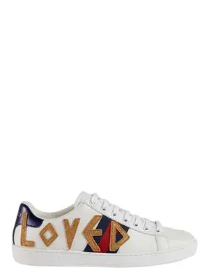 Gucci Ace Embroidered Sneakers - White