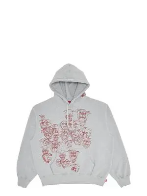 Supreme Pitbulls Embroidered Hooded Sweatshirt - Grey