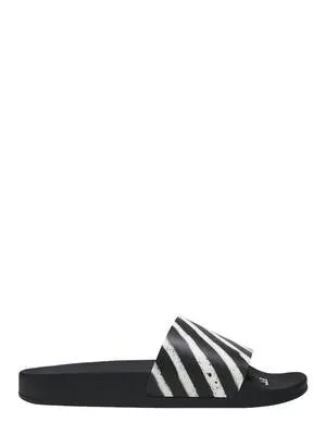Off-White Spray Stripes Slider - Black