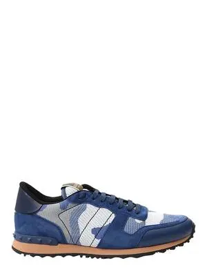 Valentino Garavani Rockrunner Camo Sneakers - Blue