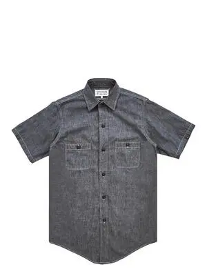 MAISON MARGIELA Short-sleeve Broadcloth Shirt - Grey