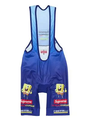 Supreme X Spongebob Squarepants X Castelli Cycling Bib - Blue