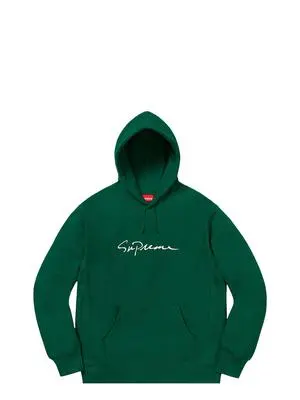 Supreme Classic Script Hooded Sweatshirt - Green