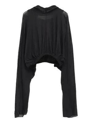 Rick Owens Cropped Hooded Tunic - Black