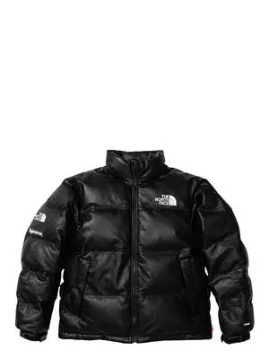Supreme X The North Face Leather Nuptse Jacket - Black