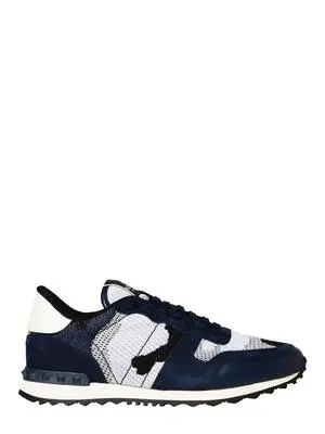 Valentino Garavani Rockrunner Camo Sneakers - Blue