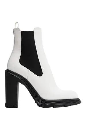 Alexander McQueen Tread Slick Heeled Chelsea Boot - White