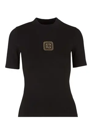Balmain Raglan Retro T-shirt - Black