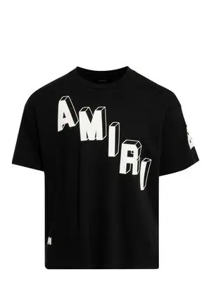 Amiri Flocked Hockey Skater Tee - Black