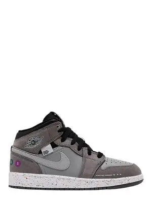 JORDAN 1 Mid Wings Gs 'nyc Subway' Sneakers - Grey