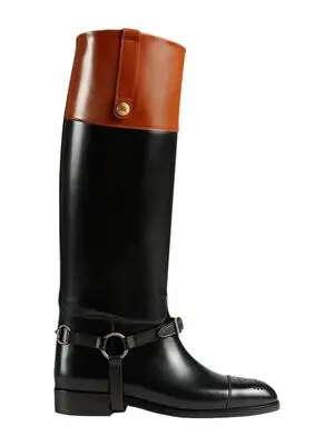 Gucci Knee-high Harness Boots - Black