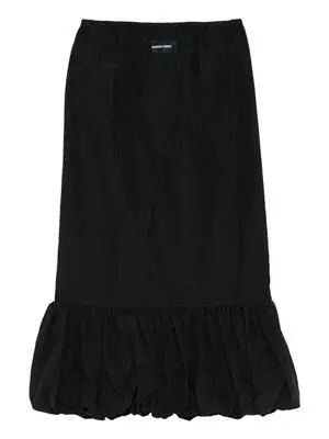 MARINE SERRE Nylon Midi Bubble Skirt - Black