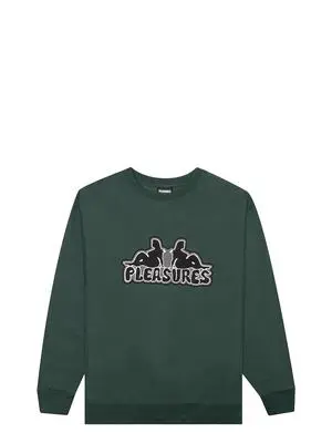 PLEASURES Applique Crewneck - Green